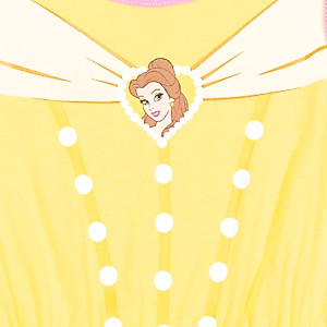 Disney Princess Belle Little Girls Romper With Skirt Overlay 7-8