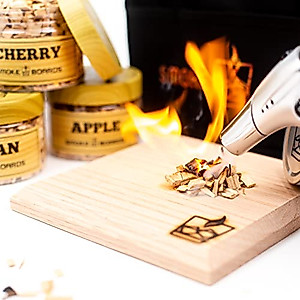 Smoke Boards Pecan Wood Chips - 10 Ounces perfect for Cocktail Smoking Chips, smoke infuser, 10 oz. of large premium wood chips