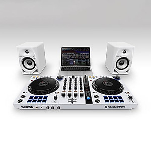 Pioneer DJ DM-50D-BT-W 5-inch Desktop Active Monitor Speaker Pair with Bluetooth - White