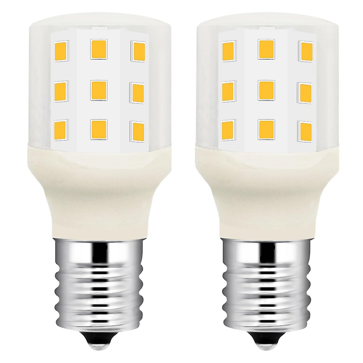OPXELUYO Led KEI D28M KEL 2815 KEI D28X KEL 2816X Freezer Light Bulb 100-265v Refrigerator E17 3.8w 40w Halogen 500lm Equivalent Daylight White 6000K Pack of 2