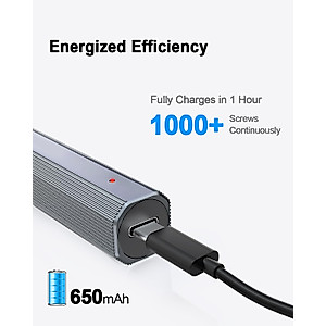 Mini Electric Screwdriver Set, 155-in-1 Precision Screwdriver with 140 S2 Magnetic Bits, 650mAh USB C Charging, 3 Torque Settings & Built-in Magnetizer for DIY Projects