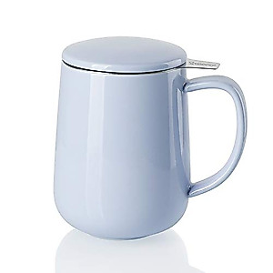 Sweese 20 OZ Porcelain Tea Mug with Infuser and Lid, Loose Leaf Tea Cup, Gifts for Tea Lover, Lilac - 204.110
