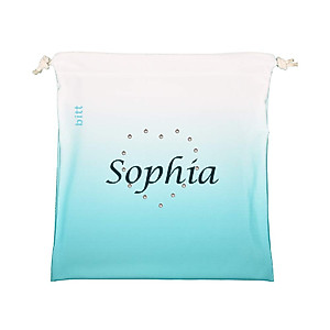 Bitt Sportswear Personalized Gymnastics Grip Bag - Ombre Colors, Customized Bag with Crystals Option (Teal Ombre)