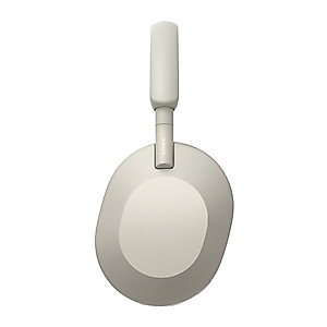 Sony WH-1000XM5 Wireless Noise Canceling Over-Ear Headphones (Silver) Bundle with My Bluetooth Locator Keychain Finder (2 Items)