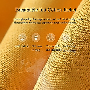 FOUNCY Bean Bag Cover - Comfortable and Breathable Cotton Linen Beanbag Stuffed Sack for Lazy Sofa Chair, Multi-Functional Storage Bag with Footstool Cover (100 * 75 * 75cm, Light Blue)