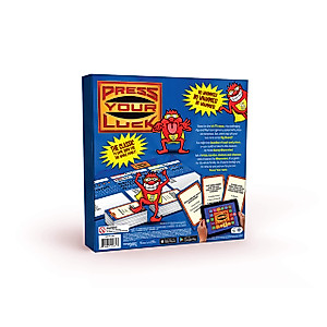 Press Your Luck Card Game with Whammy Plush Toy, Bring The Classic TV Game Show Home, Full of Trivia, Tactics, Choices, and Chances, Play with Family and Friends, Remote Home Entertainment