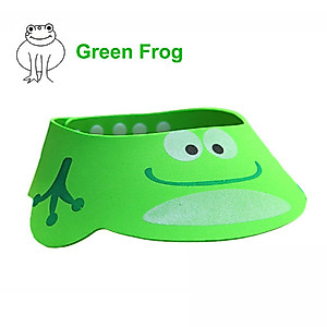 3PCS Baby Shower Bathing Cap Cartoon Frog Pig Bear Shampoo Hat Protection Bathing Visor Cap with Four Gear Adjustments By Rely2016