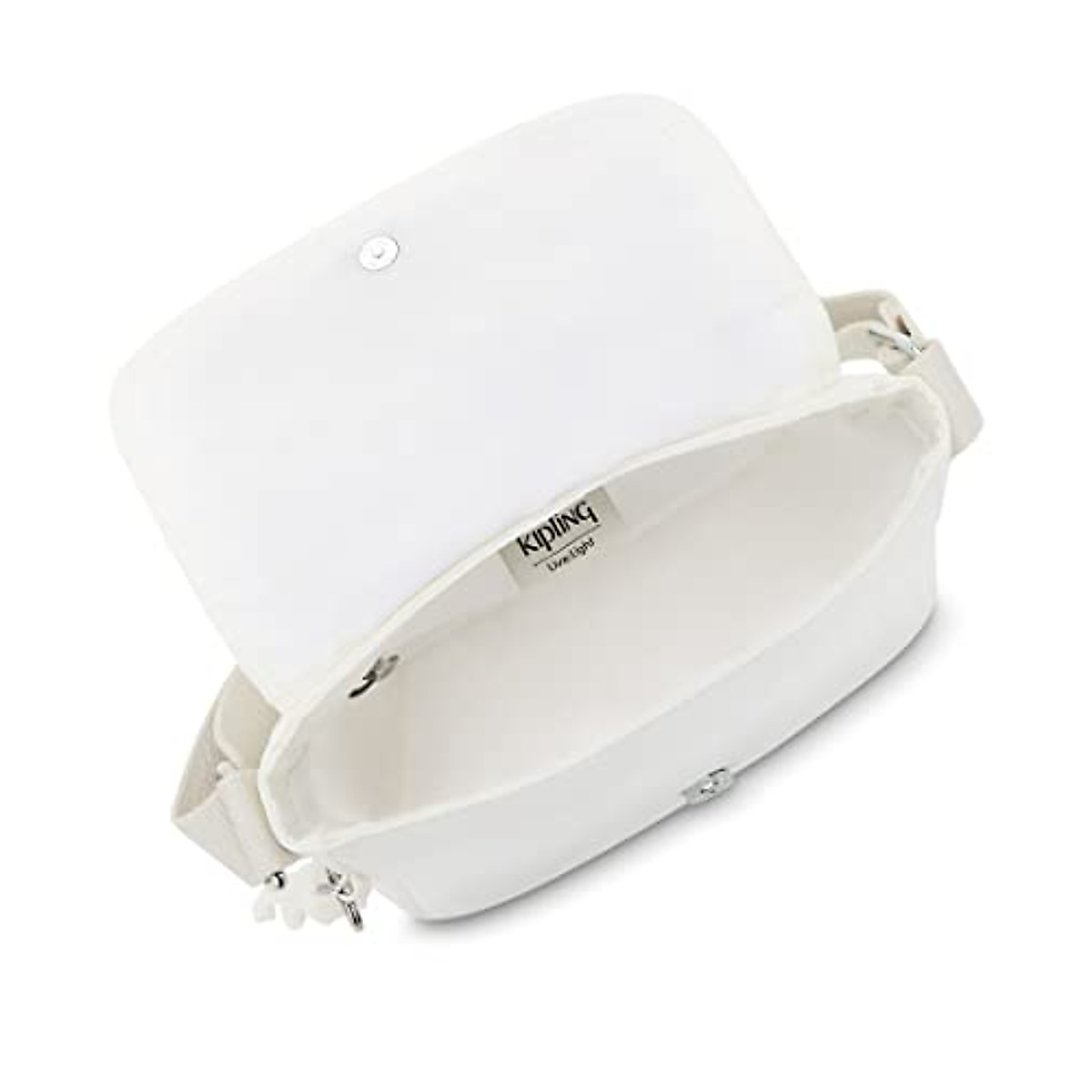 Kipling womens WomenÂ’s Sabian Bag, Lightweight Everyday Purse, Nylon Shoulder Crossbody Mini Bag, New Alabaster, 7.75 L x 5.75 H 3.25 D US