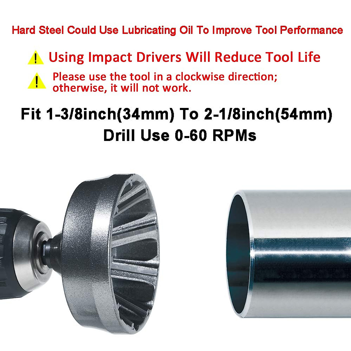ORXPLUS Tools 2 PCS Deburring External Chamfer Tool, Tungsten Blade, Deburring Drill Bit, Remove Burr Tools