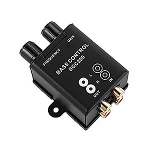 KASCLINO Car Bass Controller, External Bass Volume Level Controller Car Audio Amplifier Subwoofer Equalizer Universal Volume Regulator (Black,Size:4x5x3cm)
