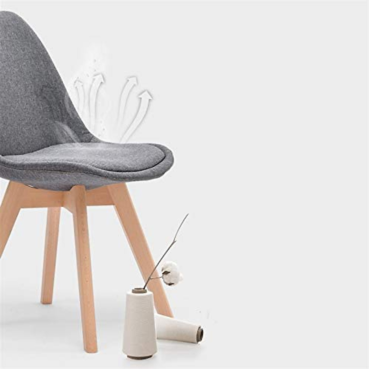 Mlaea Girl Bedroom Dressing Chair, Comfortable Home Office Chair Without Arms, Executive Computer Desk Chair, 43 * 43 * 83CM(Color:#4)