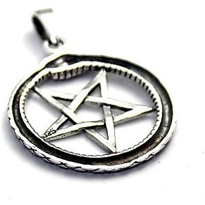 COSUMOSU Inverted Pentacle Devil star 925 Sterling Silver Pendant Charm (Snack)