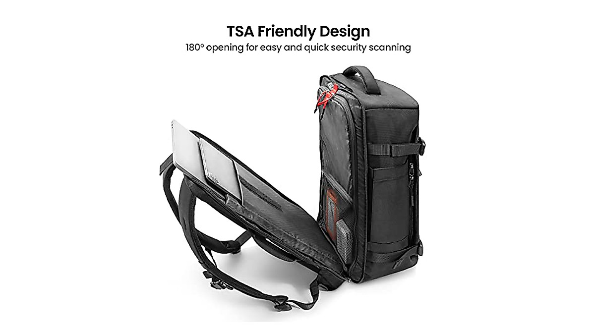 tomtoc Travel Backpack & Tech Organizer Bundle | 40L Capacity