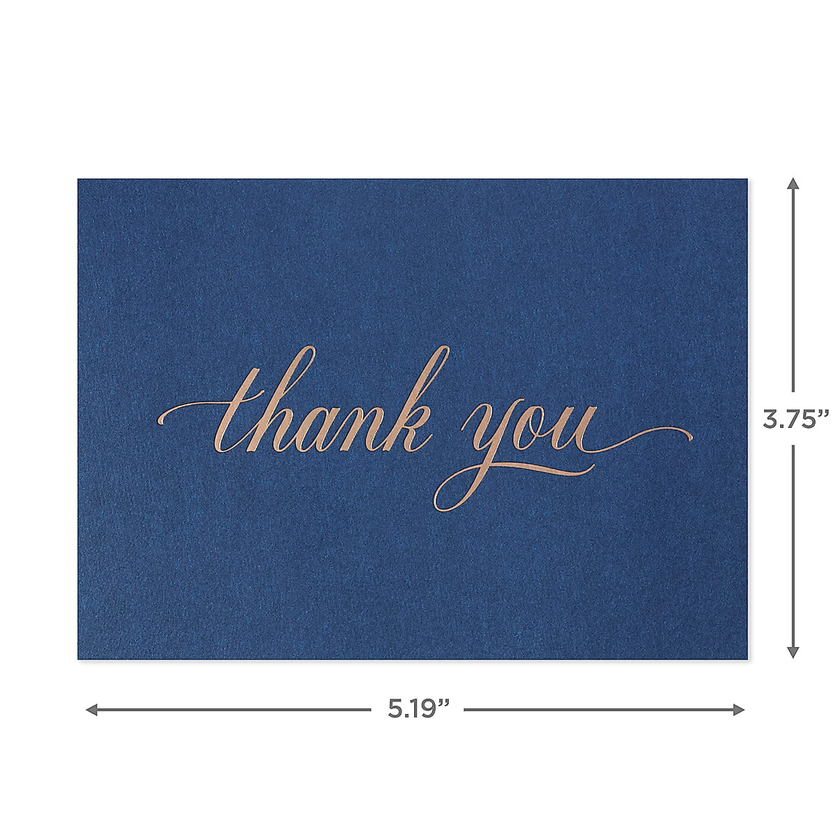Hallmark Pack of Thank You Cards, Elegant Silver Foil (40 Thank You Notes with Envelopes)