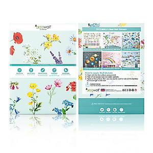 DECOWALL DS12-8078 Sea Animals Wall Stickers Decals Baby Boys Bedroom Fish décor Living Kids Nursery Ocean playroom Removable Room Seaweed Under Watercolor