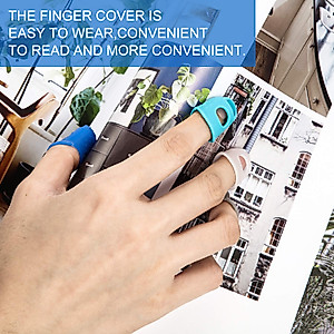 24 Pieces Rubber Fingers Tips Guard with 3 Sizes (S/M/L) Finger Protector Covers Caps for Paperwork, Cutting, Wax Carving, Guitar Playing and Office Supplies Tasks