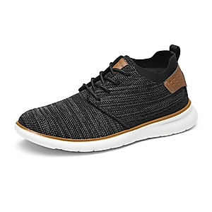 Bruno Marc Mens Mesh Fabric Fashion Sneakers Casual Oxfords Lightweight Breathable Versatile Walking Shoes, Black/Grey - 11 (Zero-01)