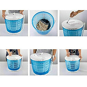 Portable Washing Machine 2 in 1 Hand-operated Mini Compact Traveling Outdoor Compact Washer Spin Dryer for Dorms, Apartments, Camping Travelling Outdoor