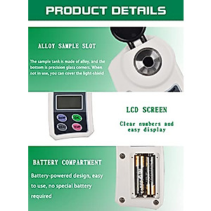 Digital Refractometer Sugar Content 0~55% Brix Meter for Fruits, Vegetables, Veverages, Food Processing, Beer (China)