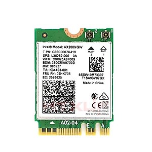 HighZer0 Electronics Dual Band Wireless AX200NGW for Intel AX200 WiFi 6 Adapter 2.4GHz 574Mbps/5GHz 2.4Gbps 802.11AX Network Card Supports Bluetooth 5.0 Wireless Network Adapter