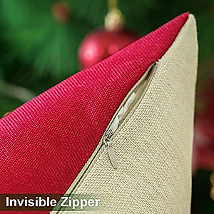 Christmas Pillow Covers 18x18 Set of 4 for Christmas Decorations,Grinch Christmas Decorations Throw Pillow Covers Merry Christmas Grinch Pillow Cases Christmas Pillows for Sofa Couch Indoor Outdoor