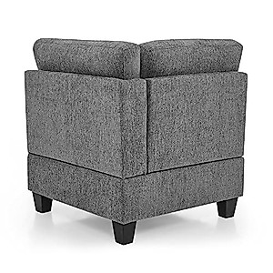 Free Combination Modular Sofa Reversible Sectional Couch Oversized L Shaped Sofá Upholstery Deap Seat Sleeper Couches Bed with Storage for Living Room Spacious Space,3 Single Chairs,Three Corners