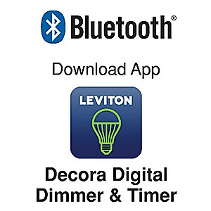 Leviton DDMX1-BLZ Decora Digital 450W LED/CFL, 1000W Incandescent Dimmer and Timer with Bluetooth Technology, Neutral Required,White, Ivory, Light Almond