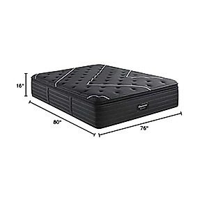Beautyrest Black 16 Inch King C-Class Plush Pillow Top Premium Pocketed Coil Mattress with Cooling Technology