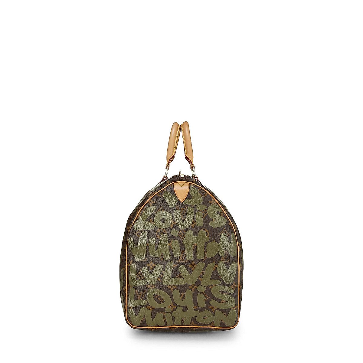 Louis Vuitton, Pre-Loved Stephen Sprouse x Louis Vuitton Green Monogram Graffiti Keepall 50, Green