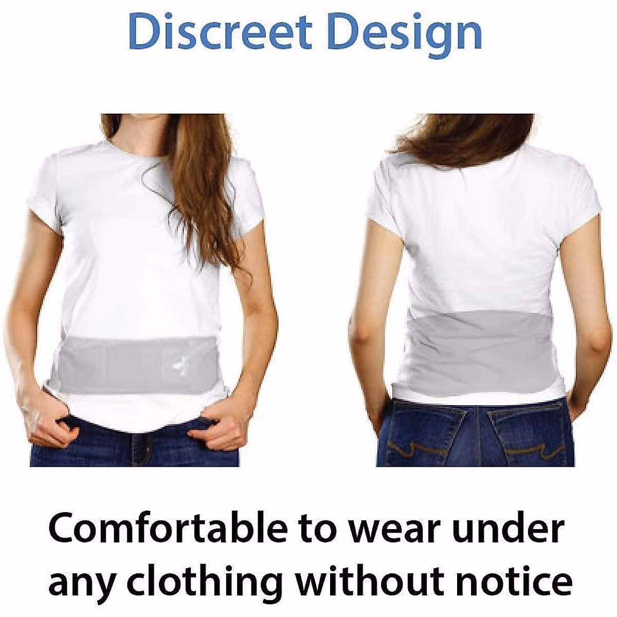 AllyFlex Sports® Lightweight Back Brace for Men & Women Under Uniform, Dual Medical 3D Lumbar Pads for Lower Back Pain Relief, Breathable Mesh with Adjustable Stapes for Back Stress - M