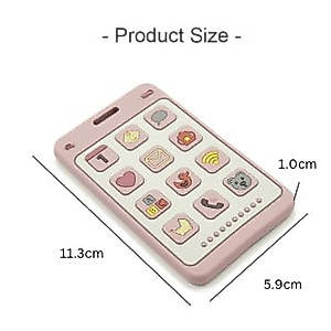 The Wondering Child Silicone Baby Teether Phone - Soft, Flexible, Non-Toxic Teething Toy