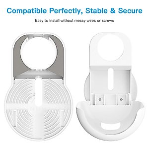 HOLACA Outlet Wall Mount Hanger for Google Nest WiFi Router(2nd Generation), Space Saving Holder, Easy Moved, Cord Management for Google Nest WiFi Router Without Messy Wires and Screws (2 Pack)