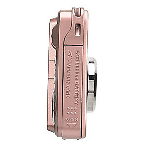 Compact Camera, Digital Camera Anti Shake 48MP Rechargeable 4K 2.7in LCD for Photography (Pink)