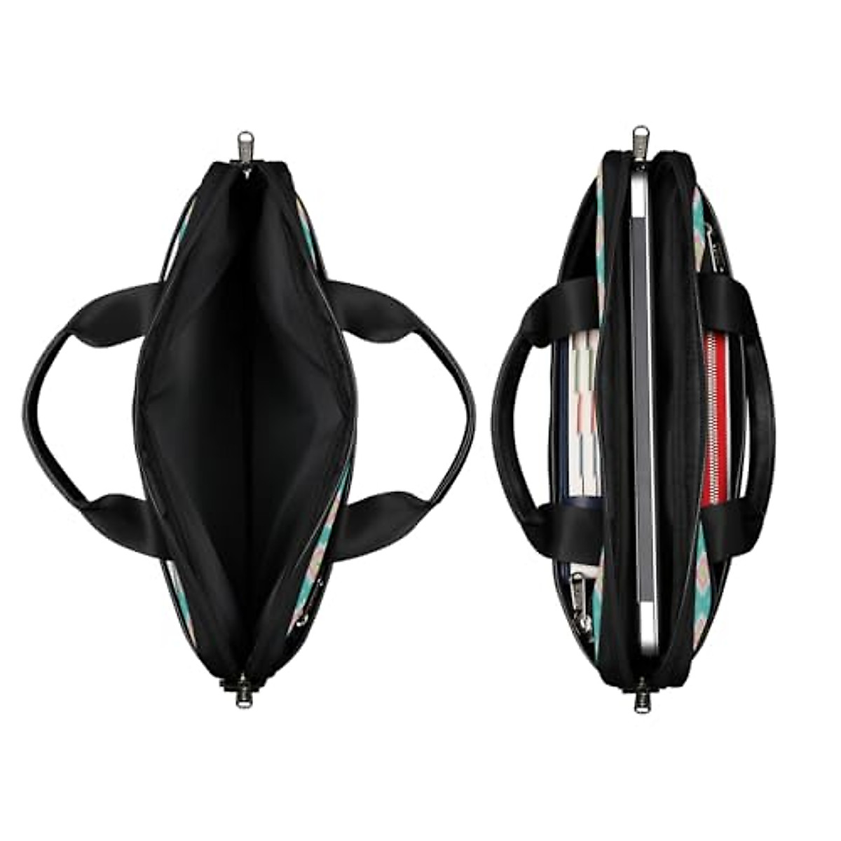 Paisley Ethnic Mandala Laptop Computer Bag Waterproof Shoulder Messenger Bag 13-15 inch Durable Laptop Tote Bag with Shoulder Strap Handle Lightweight Crossbody Briefcase