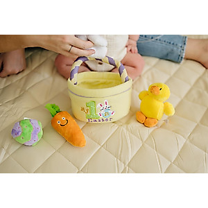 Genius Baby Toys My First Easter Basket for Baby ft Bunny Rabbit, Chick, Carrot and Easter Egg