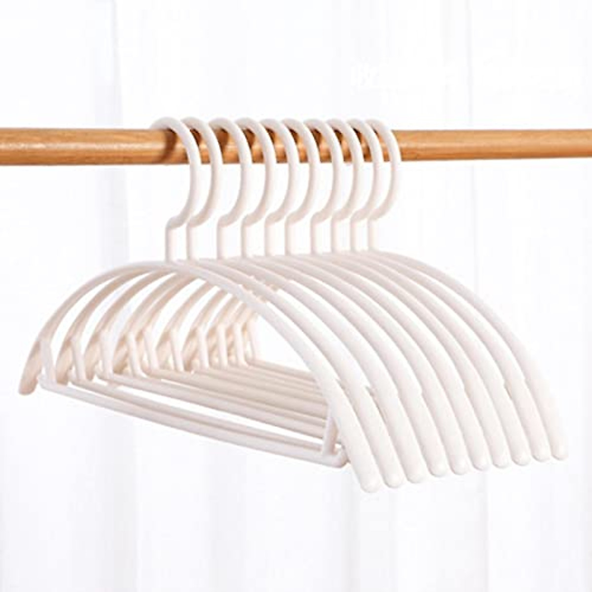 xiaoguozi Clothes Hanger,Hangers Space Saving Lightweight & Non Slip No Shoulder Bump Suit Hangers for Coat, Sweater, Jackets, Shirts, White