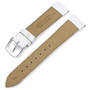 Hadley-Roma 16mm 'Men's' Leather Watch Strap, Color:White (Model: MSM725RT 160)
