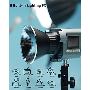 Aputure amaran 60dS Video Lighting,amaran 60d Studio Light,60W COB Daylight Bowens Mount Point-Source LED Video Light,App Control,Photography Lighting(amaran 60dS)