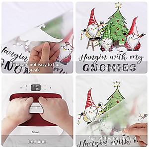 12 Sheets Christmas Heat Transfers Vinyl,Christmas Iron On Transfers for T-Shirts,Christmas HTV Vinyl Iron on Decals for Clothes Pillow Hoodie DIY Crafts