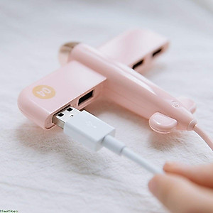 Lysee Cable Winder - 3 colors Airplane shape waterproof 4-port USB 2.0 HUB Splitter 4 in 1 Converter HUB USB Splitter - (Color: pink)