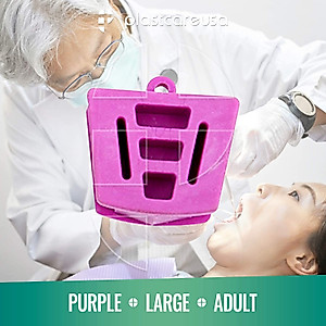 Large Purple Dental Bite Blocks - Autoclave Dental Silicone Mouth Props - Mouth Prop Bite Block Dental (Bag of 6) by PlastCare USA