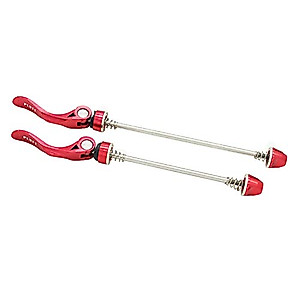 PLATT Bike Quick Release Skewers MTB Wheel Hub Skewers Front and Rear Axle Fit for Road Bike,Mountain Bike, BMX (Red,1Pair)