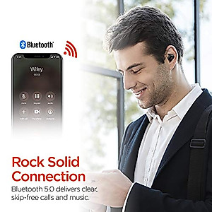 HyperGear Active True Wireless Bluetooth Earbuds + Portable Charging Case, Quick Pair, Touch Control Earbuds, Noise Cancelling Mic, IPX5 Waterproof (Black)