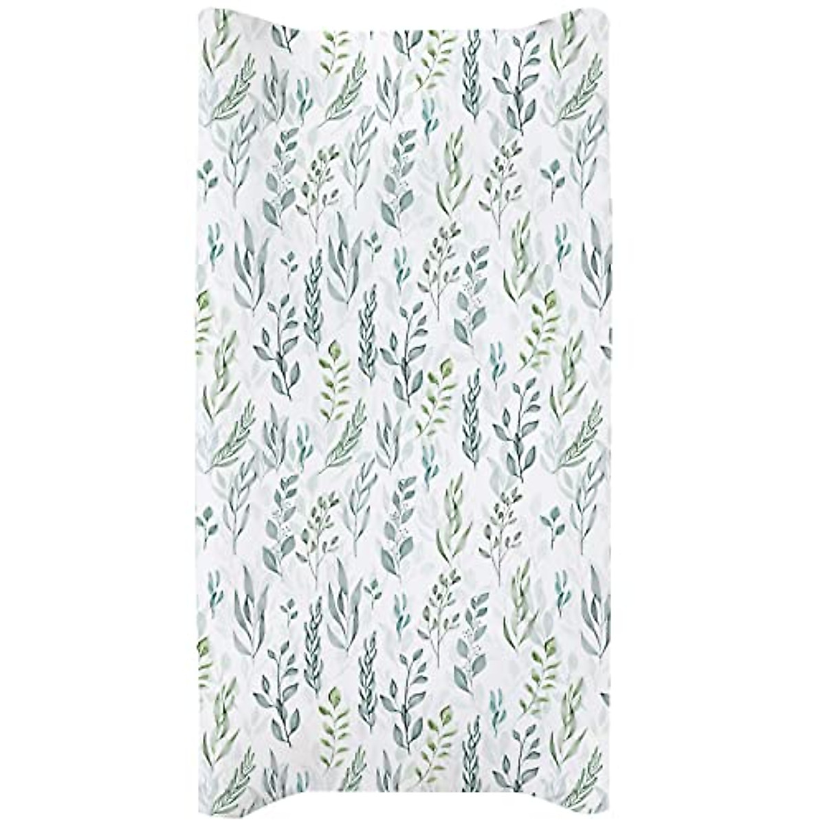 Diaper Changing Pad Cover, Soft Breathable Fabric Baby Stretchy Changing Table Pad Cover, Jersey Knit Changing Table Sheets for Boys and Girls, Green Leaf