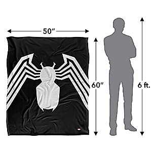 Marvel Spider-Man Blanket, 50"x60", Venom Suit, Silky Touch Super Soft Throw Blanket