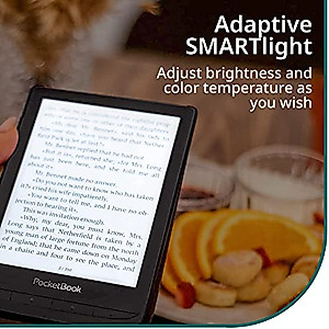 Pocketbook Touch Lux 5 | E-Book Reader | Glare-Free & Eye-Friendly E-Ink Technology | 6ʺ Touchscreen with HD Resolution | Wi-Fi | Adjustable SMARTlight | Micro-SD Slot | E-Reader in Ink Black