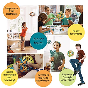 BINABO Construction Toy - Open-Ended, Easy Connections, Create Anything! - Made from 100% Plant-Based Bioplastic (60 Pieces)