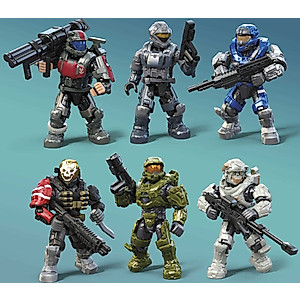 MEGA Halo Action Figure Building Toys Set, 20th Anniversary Character Collector Pack with 352 Pieces, 20 Poseable Articulation Figures, Kids or Adults (Amazon Exclusive)