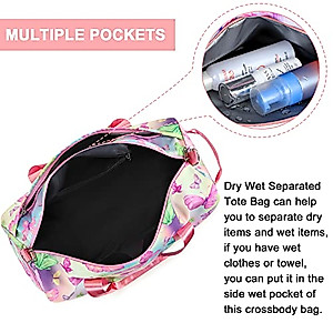 CAMTOP Travel Duffel Bag Girls Women Sport Dance Gym Tote Weekender Overnight Carry-On Bag