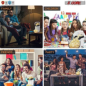 5 Core Hot Air Popcorn Popper 1200W Electric Popcorn Machine Kernel Corn Maker, Bpa Free, 16 Cups, 95% Popping Rate, 3 Minutes Fast, No Oil Healthy Snack for Kids Adults, Home, Party & Gift POP B